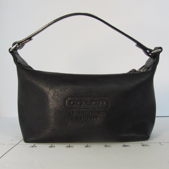 Coach | Bags | Coach Legacy Black Leather Demi Pouch Handbag | Poshmark